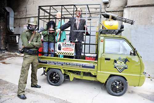 Zombie Disposal Unit side view with collection agent | Torque News